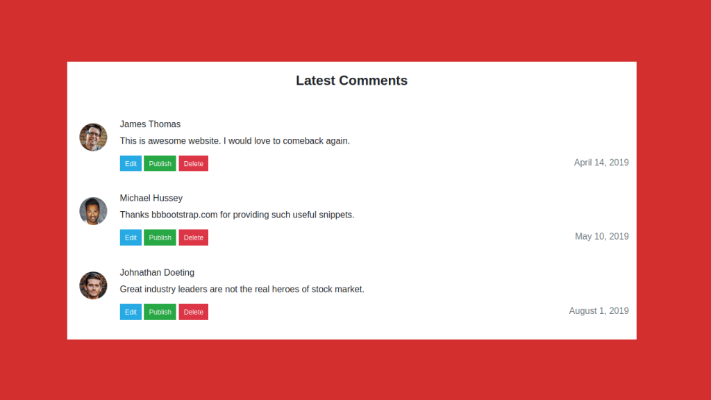 Top 18 Bootstrap Comments - Gpkumar.com