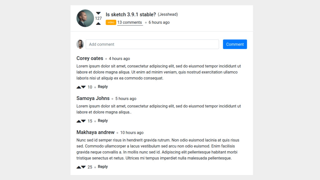 Top 18 Bootstrap Comments - Gpkumar.com